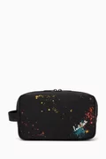 Buy Paul Smith Multicolour Paint Splatter Wash Bag in Technical Fabric ...