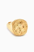 Buy Joanna Laura Constantine Gold Waves Coin Signet Ring in 18kt Gold ...