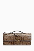 Buy Bottega Veneta Brown Long Clutch Andiamo in Python Leather Online ...