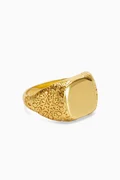 Buy Common Lines Gold Arabia Signet Ring in Gold-plated Sterling Silver ...