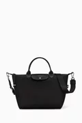 Buy Longchamp Black Large Le Pliage Energy Tote Bag in Canvas Online ...