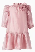 Buy Angel's Face Pink Lark Rose-trim Dress Online for Girls | Ounass Saudi