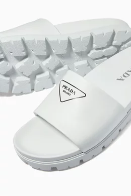 white prada sliders