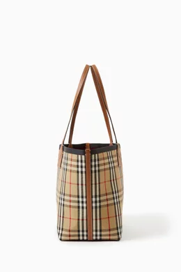 Buy Burberry Brown Medium Tote Bag in Check Bio based Canvas For Women Online Ounass Saudi