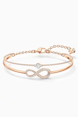 Swarovski rose gold infinity bracelet store