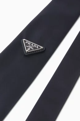 prada logo tie