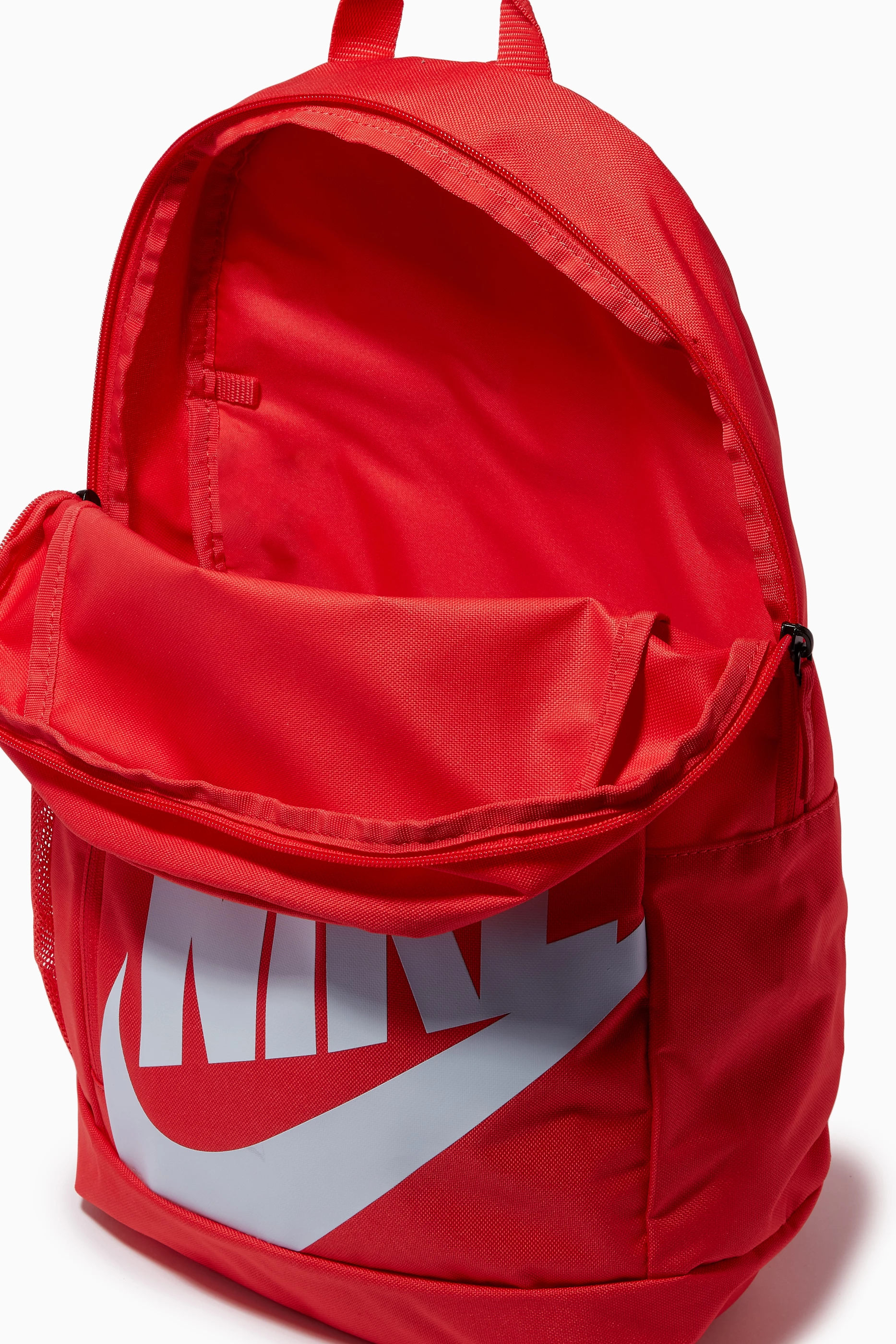 nike red logo backpack
