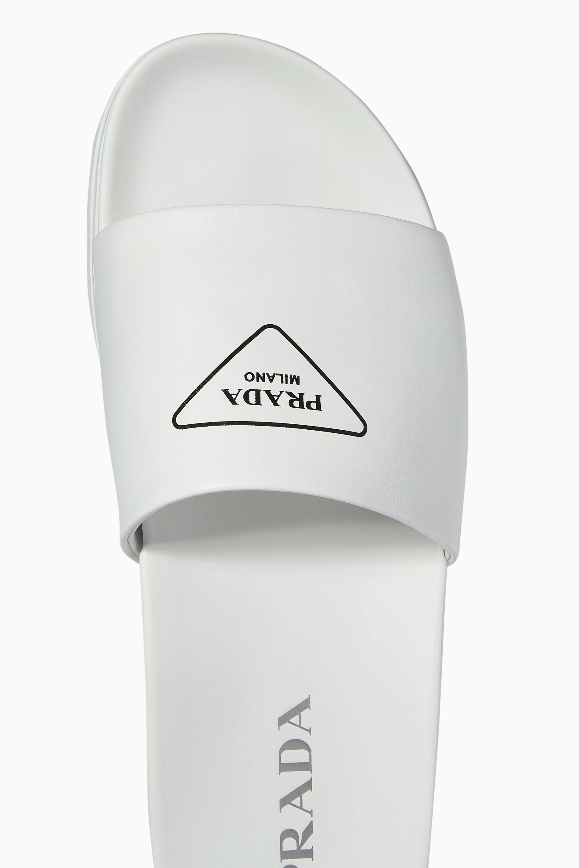 white prada sliders