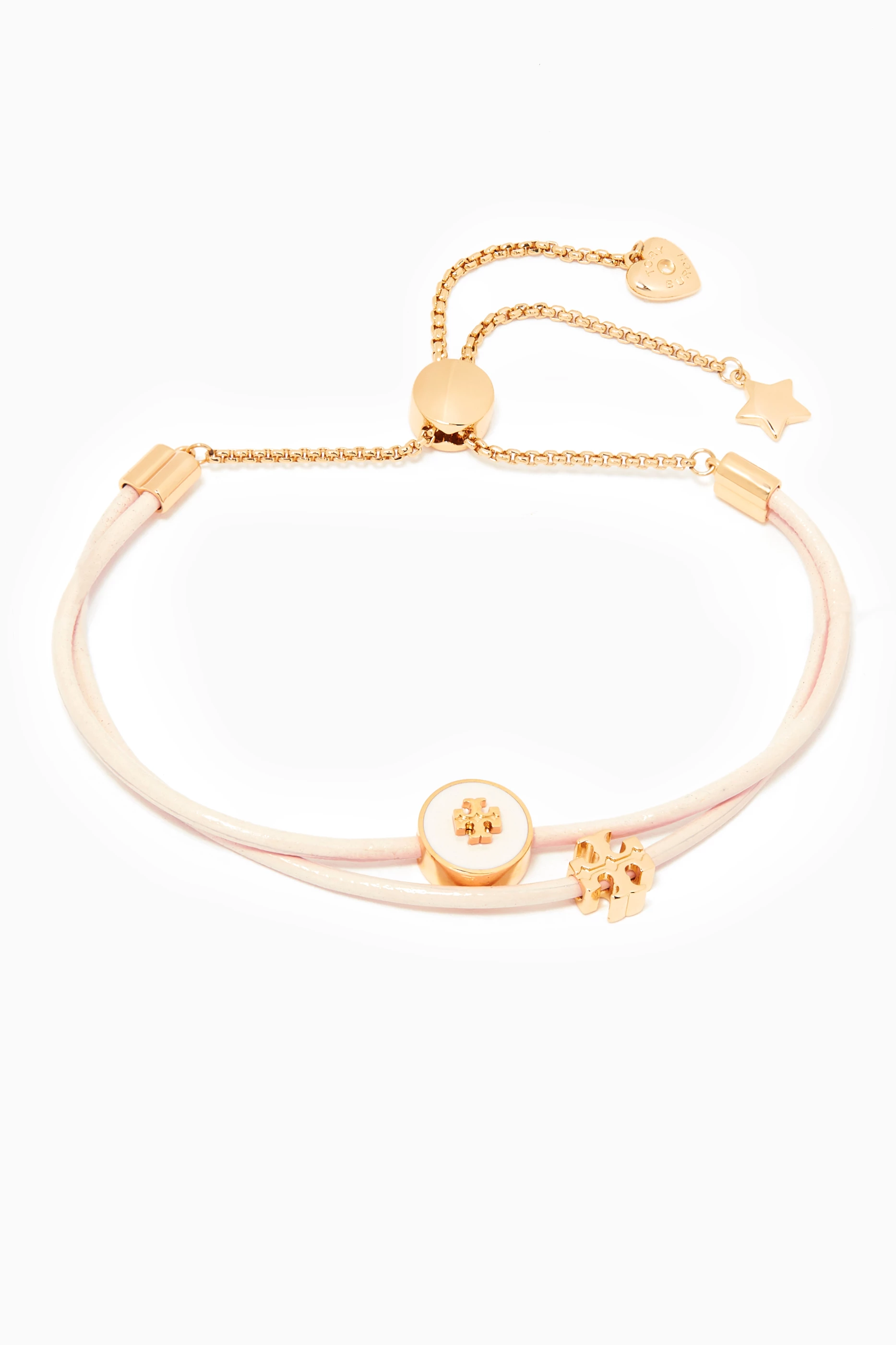 Buy Tory Burch Pink Kira Enamel Slider Bracelet in Leather Brass For Women Online Ounass Saudi