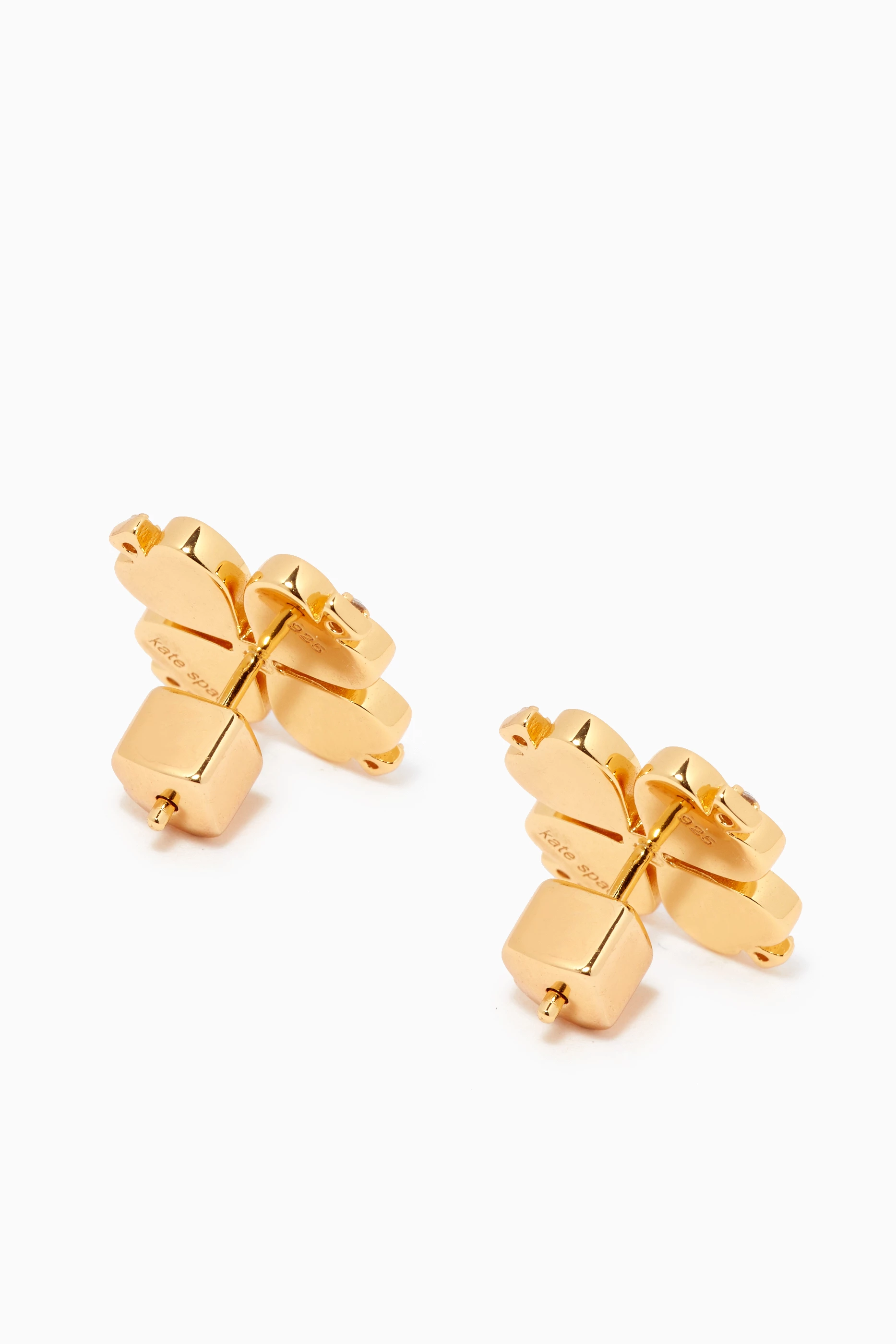 Buy Kate Spade New York Gold Legacy Logo Stud Earrings in Gold plated Sterling Silver For Women Online Ounass Saudi