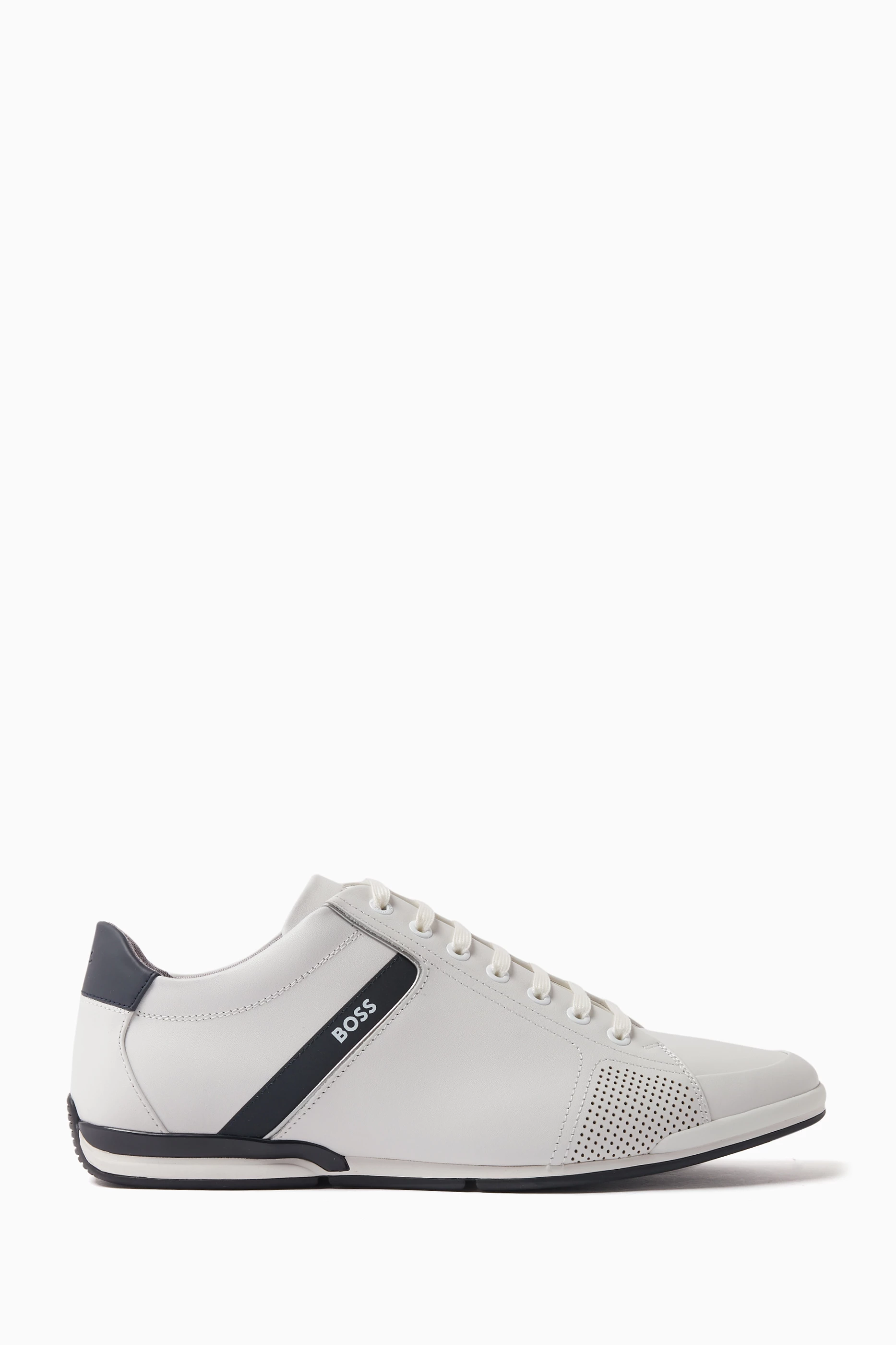 Mens hugo boss trainers white store