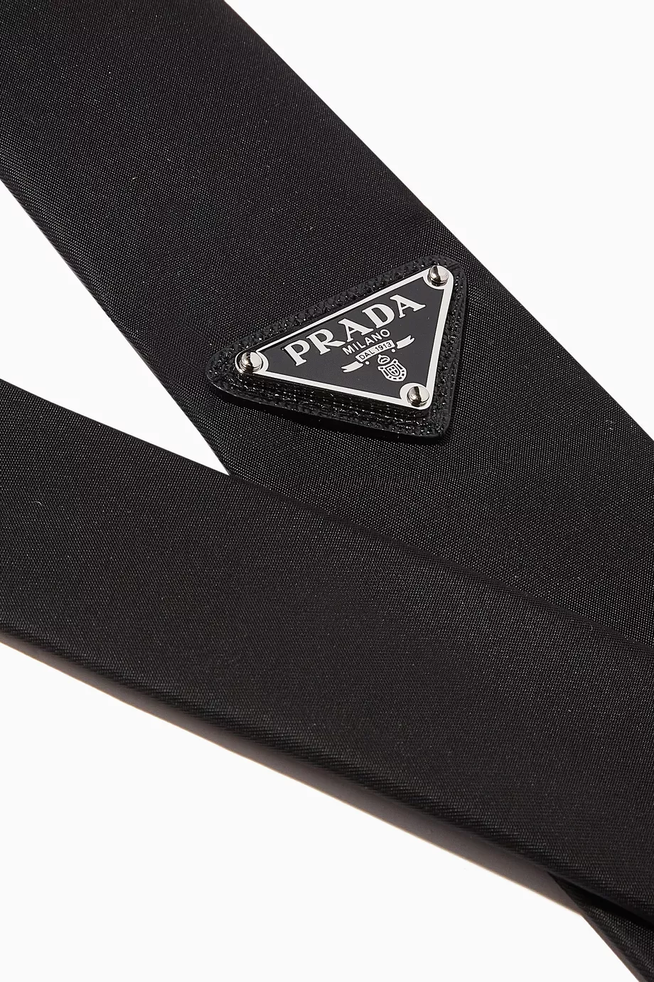 prada logo tie