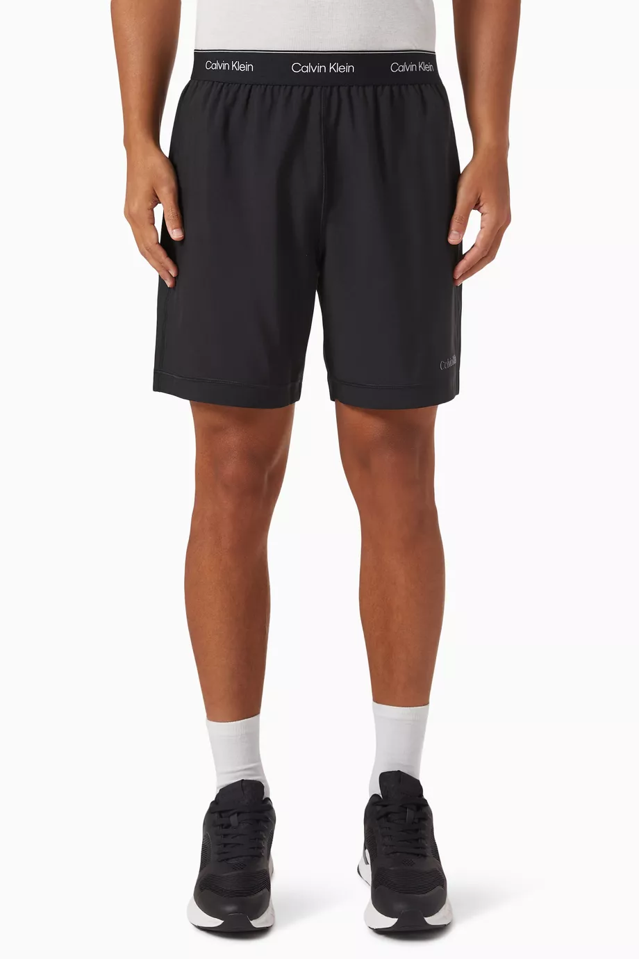 Buy Calvin Klein Performance Black Logo Gym Shorts in Woven fabric For Men Online Ounass Saudi